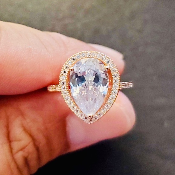 Jewelry | 925 Sterling Silver Pear Shape Cz Ring | Poshmark